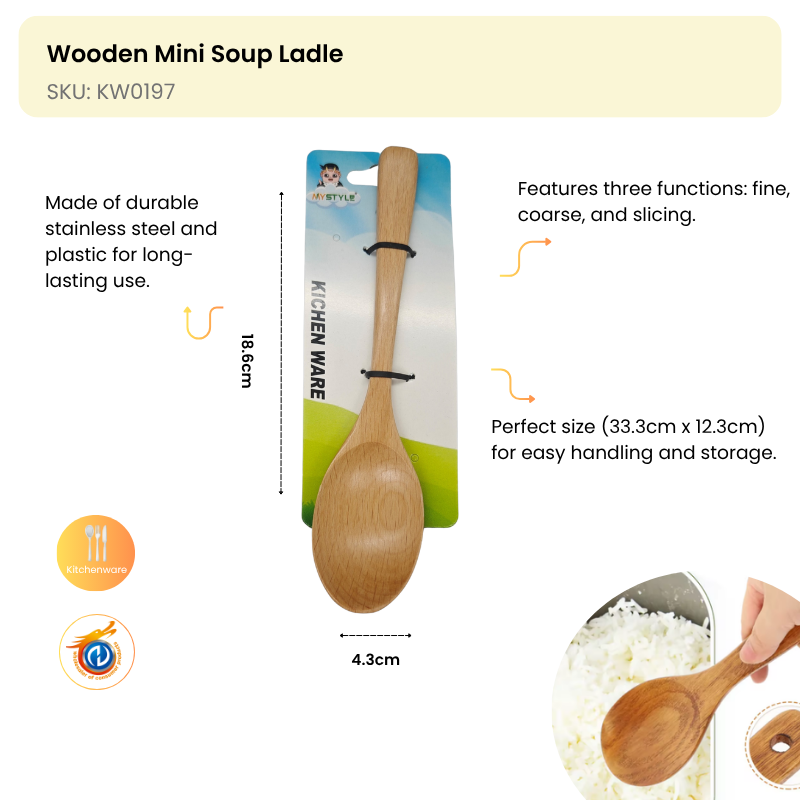 Wooden Mini Soup Ladle - Dragon Variety
